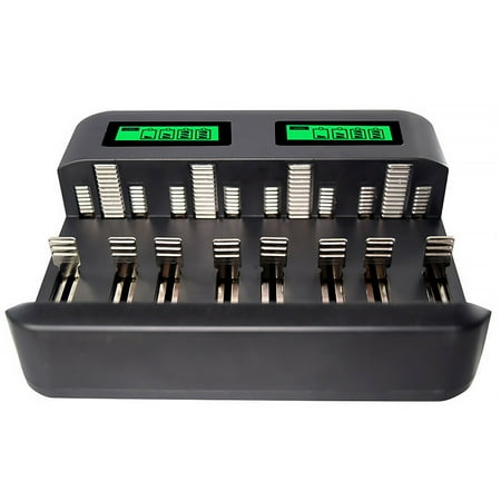 8-Slot Battery Charger USB Powered AA/AAA/C/D Rechargeable Battery ...
