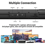 VEAT00L S50L 100W 2.2ch Sound Bars for TV, Soundbar with Subwoofer, Wired & Wireless Bluetooth 5 ...