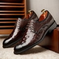 PLERISE Men's Large-Size Luxury Cowhide Leather Business Casual Shoes ...