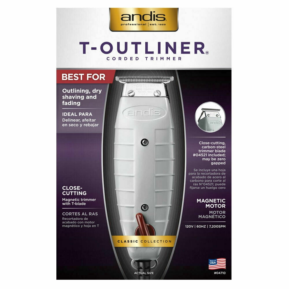 Andis T-Blade Hair Trimmer with with 8 Ft Long Heavy Duty Cord ...
