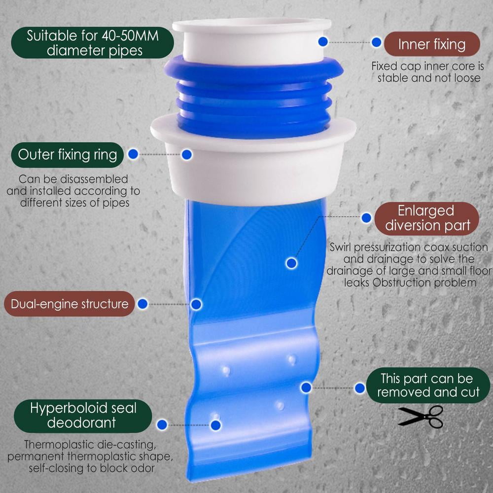 Buy Younar 6pcs Shower Floor Drain Backflow Preventer | Valve Sewer ...