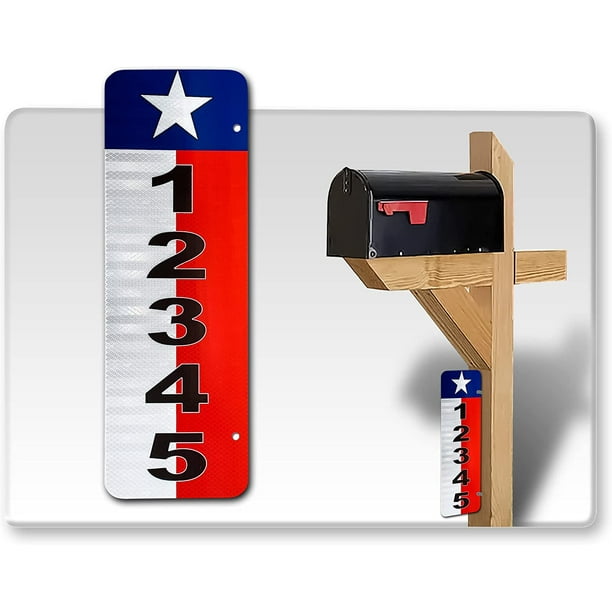 Curb-N-Sign Reflective 911 Address Sign for Mailbox, Single/Double ...