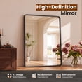 EDX Bathroom Mirror 24"x 40" Wall Mirror with Rectangular Metal Frame ...