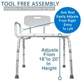 Carex Tub Transfer Bench with Height Adjustable Legs, Convertible for ...