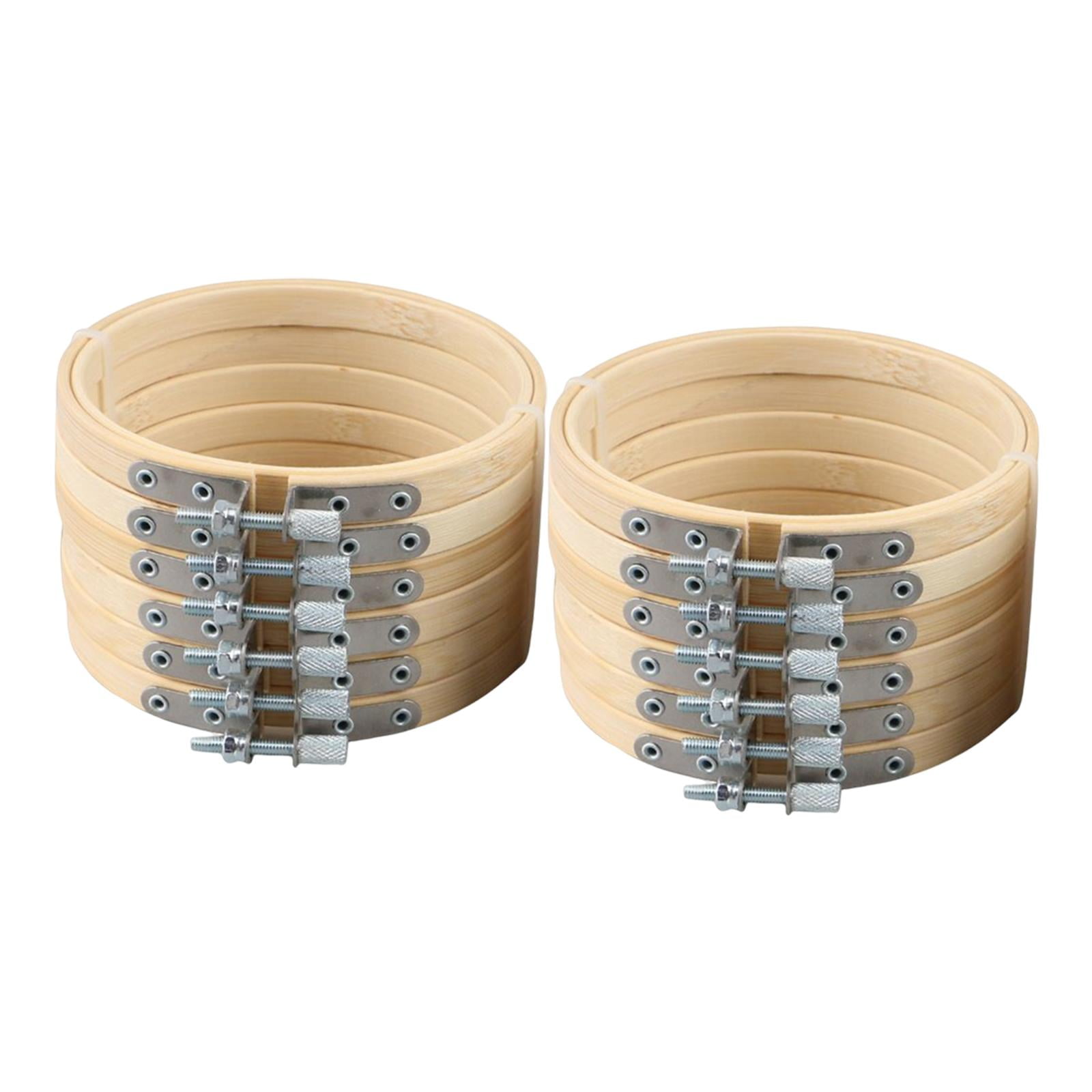 12 Pieces Bamboo Embroidery Hoops Bulk Embroidery with Frames ...