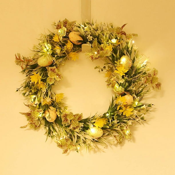 Dvkptbk Easter Egg Ring Easter Decorative Wreath Simulation Water Grass ...