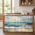 Coastal Beach Cabinet Curtains 28"W x 51"L, Dustproof Sink Skirt ...