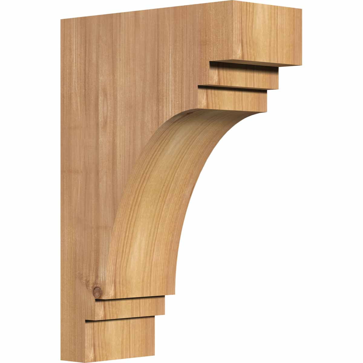 3 1/2"W x 8"D x 12"H Pescadero Smooth Corbel, Western Red Cedar ...