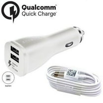 Samsung Fast USB C Dual-Port Car Charger with Type C Cable 4ft ...