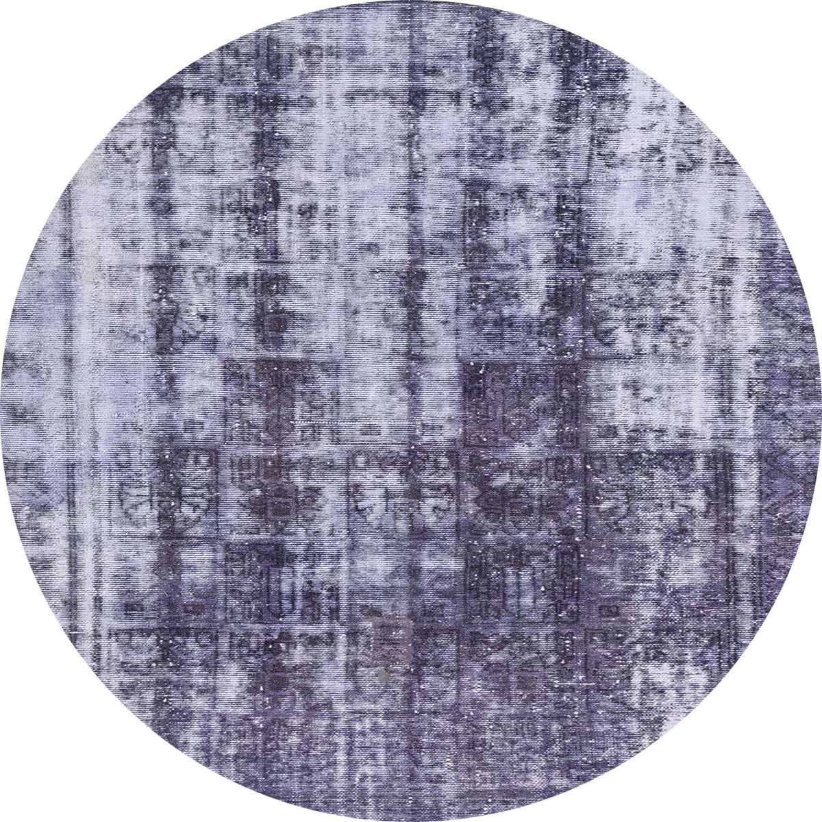 Ahgly Company Indoor Round Abstract Blue Abstract Area Rugs, 8' Round ...