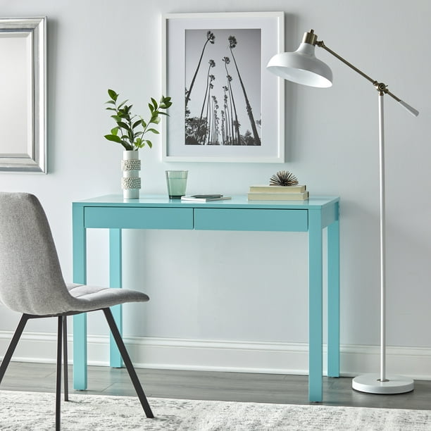 TMS Grant 2-Drawer 40" Student Writing Desk, Aqua Blue - Walmart.com