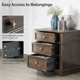 Ktaxon Solid Wood Nightstand with Outlets & USB Ports, 3 Drawer ...
