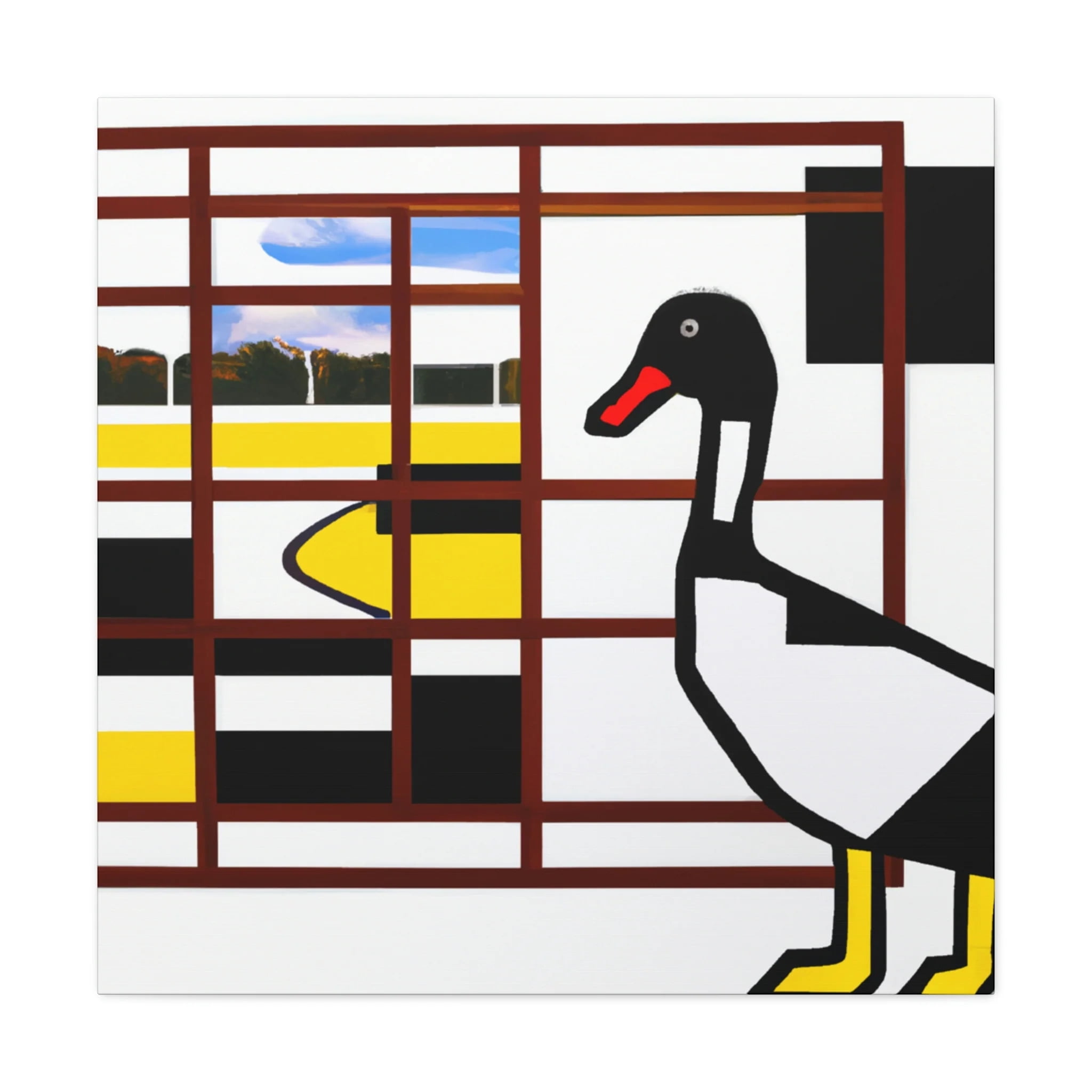 Duck in Moonlight Scene - Canvas - Walmart.com