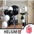 Black Foil Balloons 20pcs Different Sizes Pack of 22 15 10 Inch Large ...