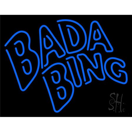 24 x 31 in. Double Stroke Bada Bing LED Neon Flex Sign, Blue | Walmart ...