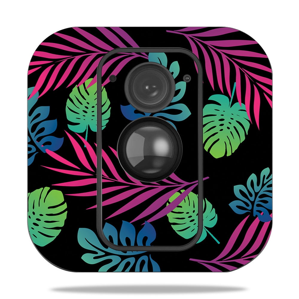 Skin Decal Wrap Compatible With Blink XT Outdoor Camera Neon Tropics ...