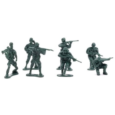 "8 Piece Assorted 4"" Plastic Army Men Set, Large Action Military Toy ...