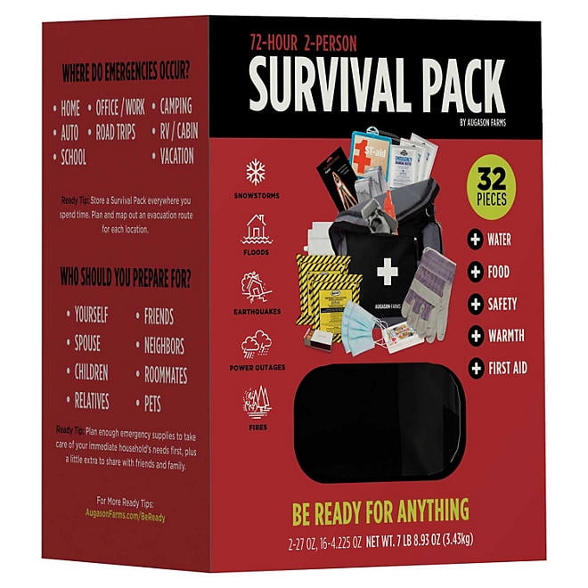 72 hr survival pack augason farms 32 pcs - Walmart.com