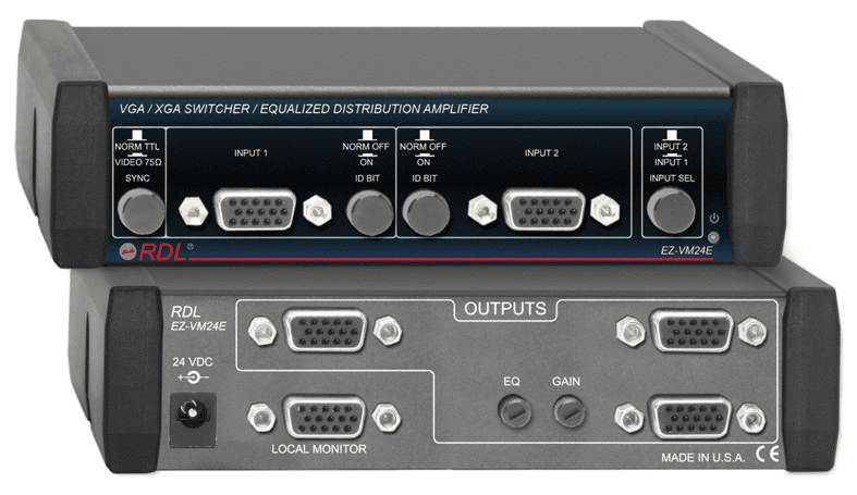 RDL EZ-VM24E VGA-XGA Switcher-Equalized Distribution Amp 2Inputs ...