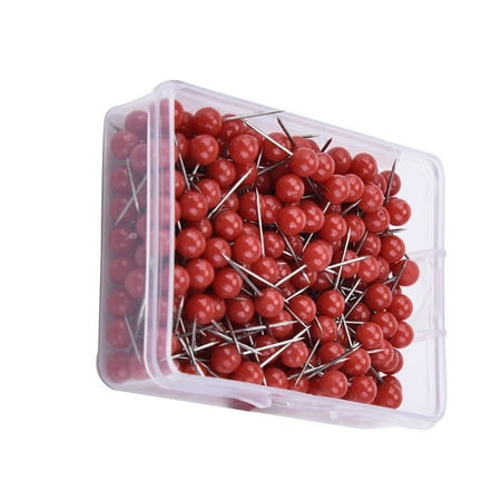 300pcs Map Pin Office Ball Head Stainless Steel Pins Home Office Map ...