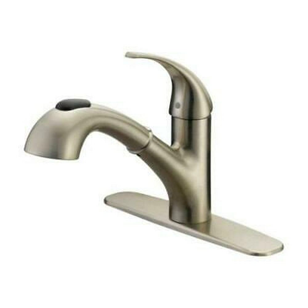 OakBrook Pacifica Pull-Out One Handle Brushed Nickel Kitchen Faucet ...