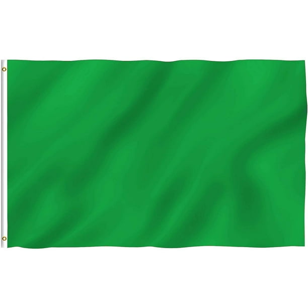 Anley 3x5 Foot Solid Green Flag- Plain Green Flags Polyester - Walmart.com