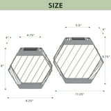 Grand Patio Outdoor Leiden Steel LED Solar Hexagon Wall Sconce Planter ...