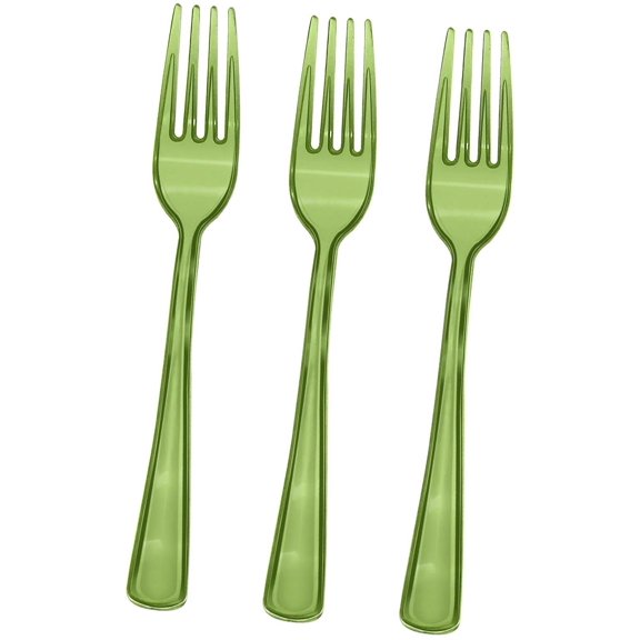 120 Pack Premium Gold Plastic Forks - Heavy Duty, Disposable, Ideal for ...