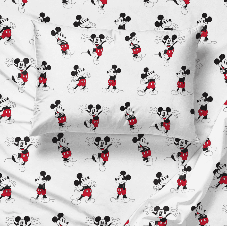 Saturday Park Disney Mickey Mouse Classic 100% Organic Cotton Sheet Set - Walmart.com