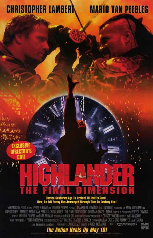 Highlander 3: The Final Dimension - movie POSTER (Style B) (11" x 17 ...