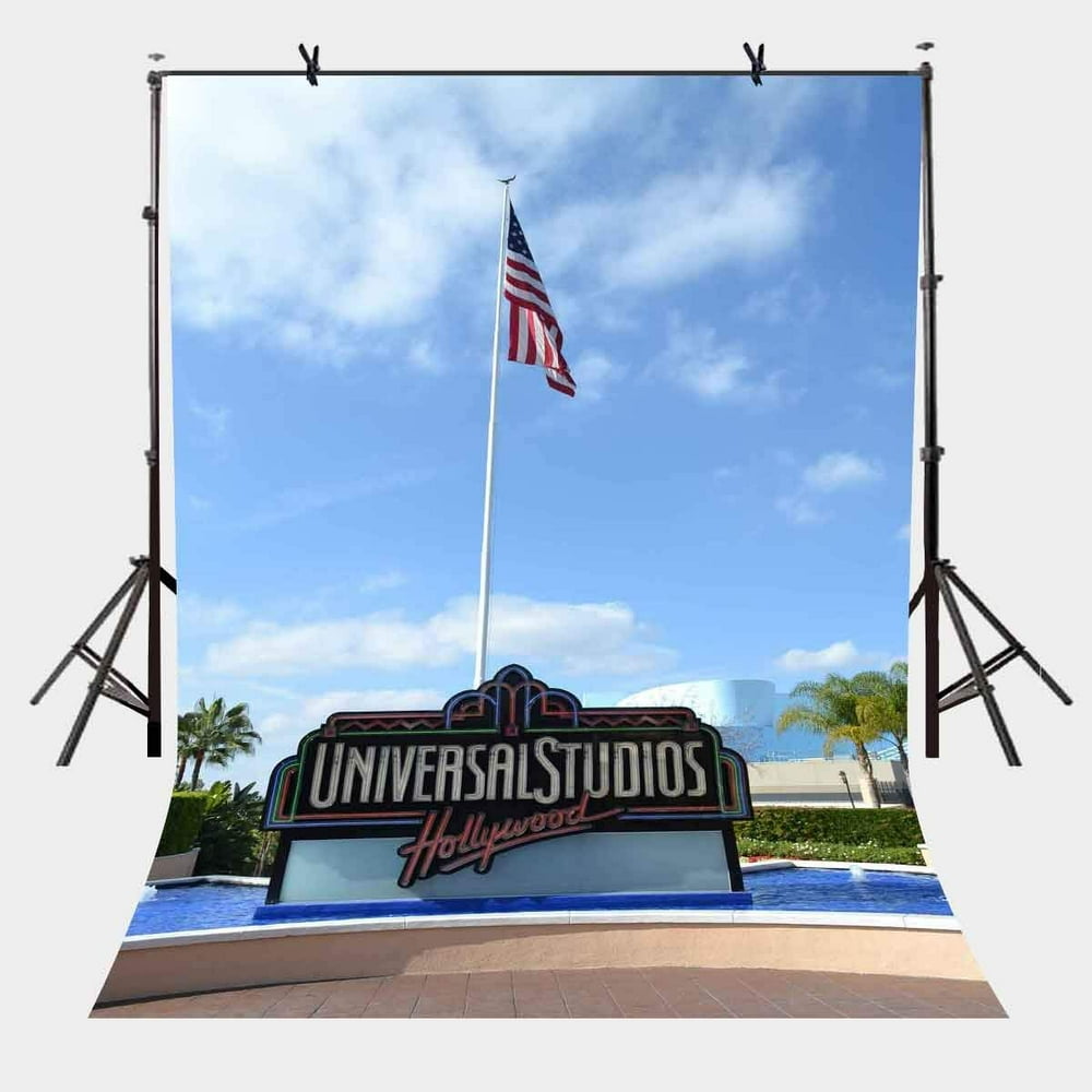 ABPHOTO Polyester 5x7ft Hollywood Studios Backdrop Famous Hollywood ...