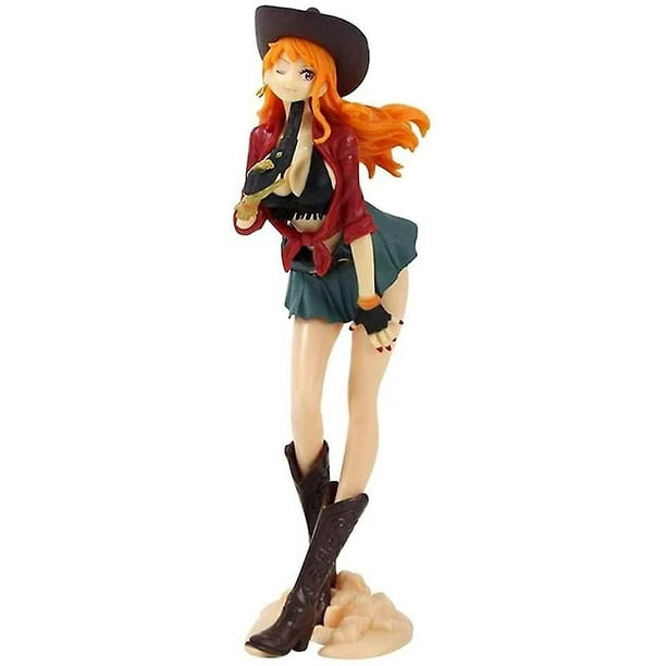 One Piece Cowboy Nami Anime Action Figure Pop Collectible Model Statue ...