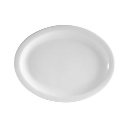 CAC China NCN-12 Clinton Narrow Rim 10-Inch by 8-Inch Super White ...