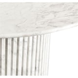 Maklaine Modern / Contemporary White Finish Marble Dining Table ...