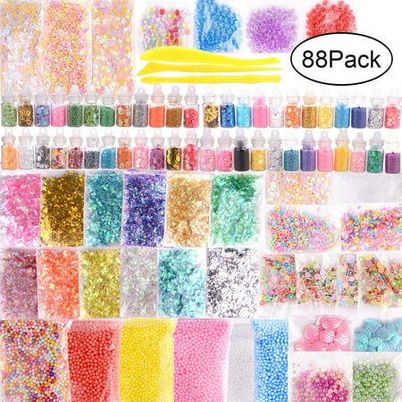 Super Slime Supplies Beads and Jars Charms Slime Tools for Slime Making ...