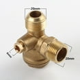 20mm Air Compressor Check Valve 20*20mm 3-Port Brass Male Threaded ...