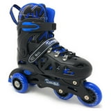 Chicago Skates Adjustable Inline Training Skate Combo Set Black/Blue ...