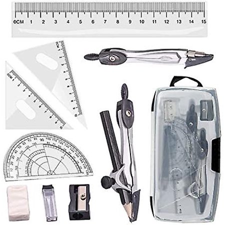 Geometry Set, Compass Set For Geometry Math Set 10 Pieces - Student ...