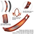 3-Piece Clincher Combs Set: Banana Clips, Fishtail Hair Clamp Accessory ...