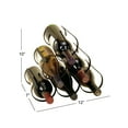 6- Bottle Black Minimalistic Wine Rack with Curved HoldersDecMode 12" x ...