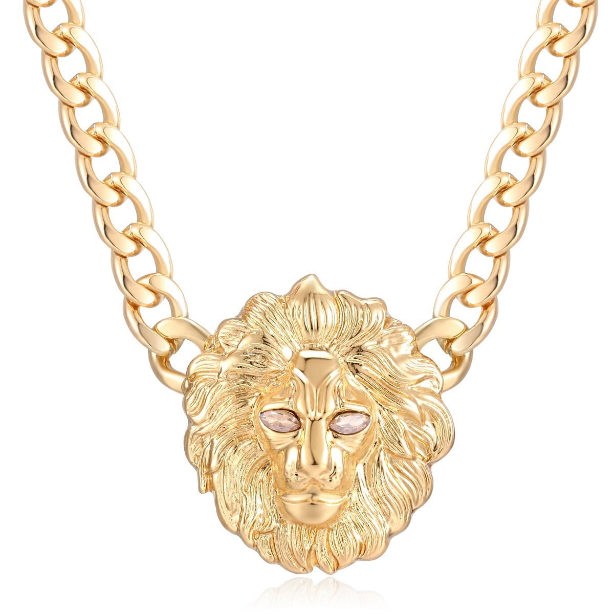 Statement Gold Chunky Chain Lion Choker Necklace Hip Hop Statement ...