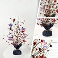 PFFRIZ 4th of July Artificial Tree Patriotic Tabletop Decor - Walmart.com