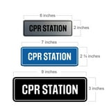 Standard Cpr Station Sign (Red/Yellow) - Large 3" X 9" - Walmart.com