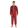 1-Pack Onesie Adult Hooded Pajamas, Soft Fleece Full Zip One Piece ...