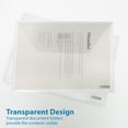 BAZIC Plastic Envelopes, Clear Folder Snap Closure, Letter Size ...