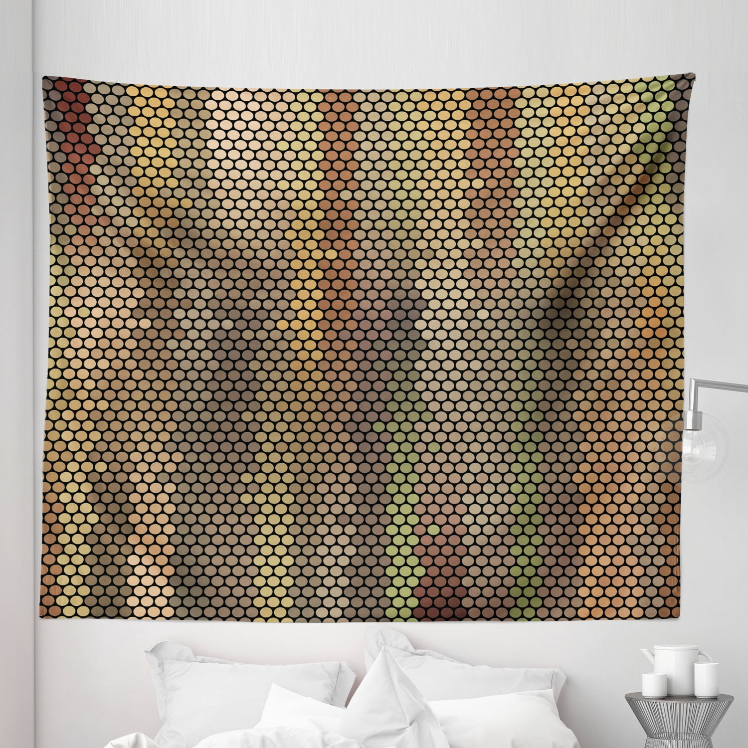 Earth Tones Tapestry, Party Entertainment Theme with Iconic Disco Ball ...