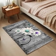 Doormat Bathroom Rugs 24x35in, Farm Daisy Shabby Wood Grain Non Slip ...