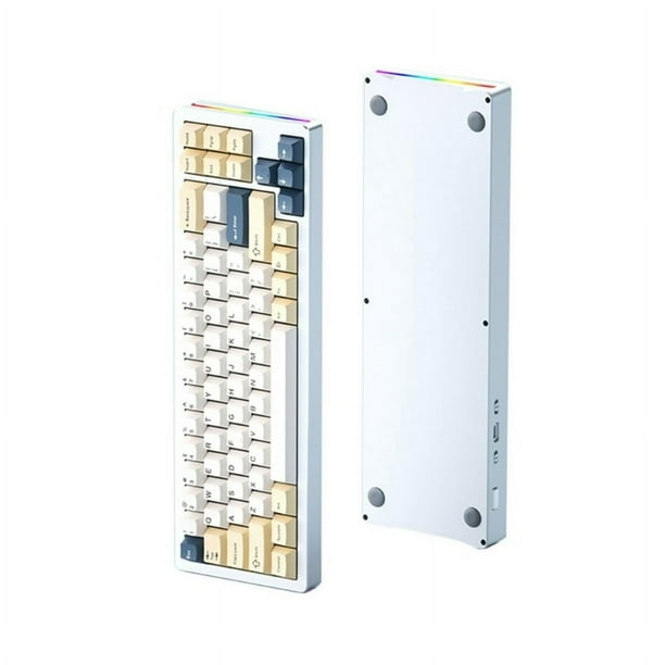 M71 Wireless Mechanical Keyboard with RGB Light Aluminum Body and Three ...