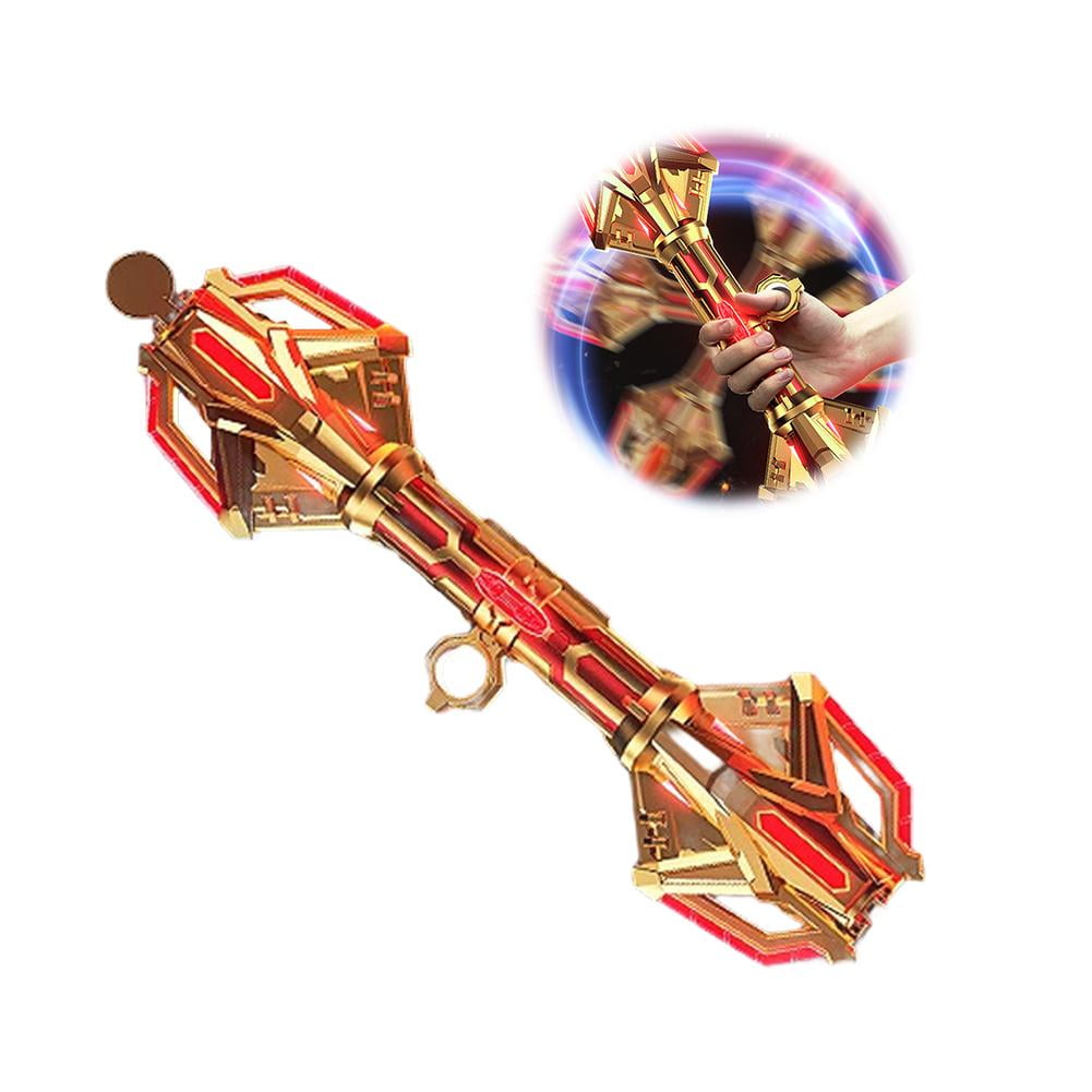 Light Up Sword, Retractable Fire Spin Sword Double-Edged Saber Toy with ...