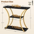 3 Tier Console Table with Open Wood Shelves, Decorative Entryway Table ...
